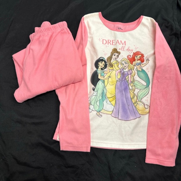 Disney | Pajamas | Disney Princess Pink And White Kids Pajama Set ...